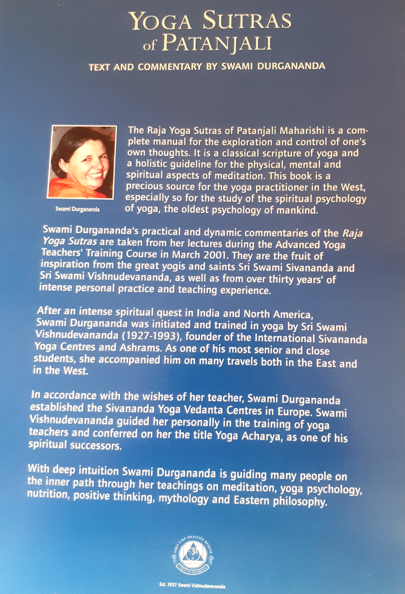 Yoga Sutras of Patanjali - English (text and commentary by Swami Durga ...