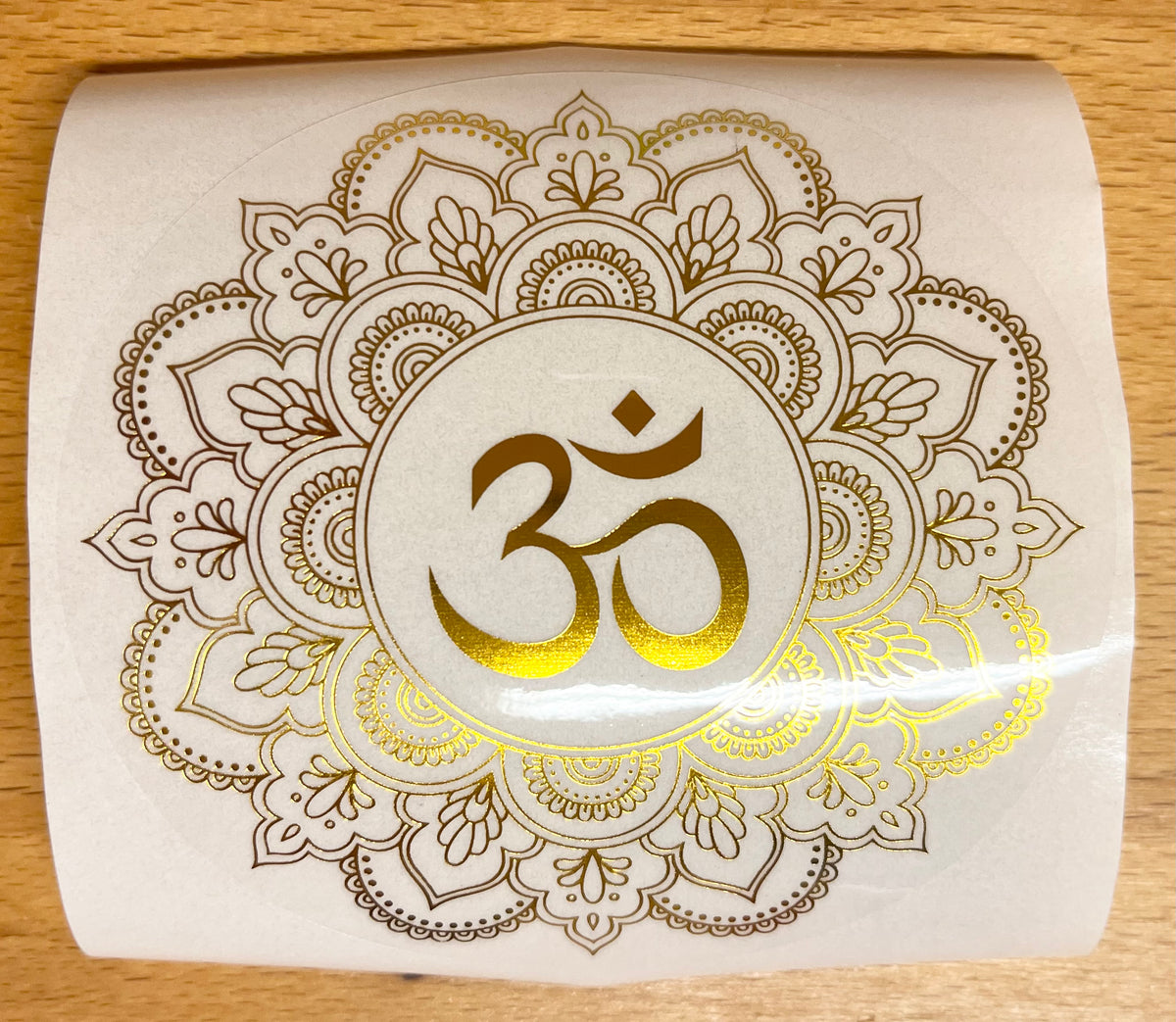 Gold Foil Waterproof Stickers 3 styles - Om Mandala, Flower of life or ...
